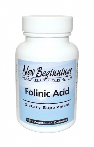 Folinic Acid 800 mcg (120 caps) - Vitamins - New Beginnings Nutritionals